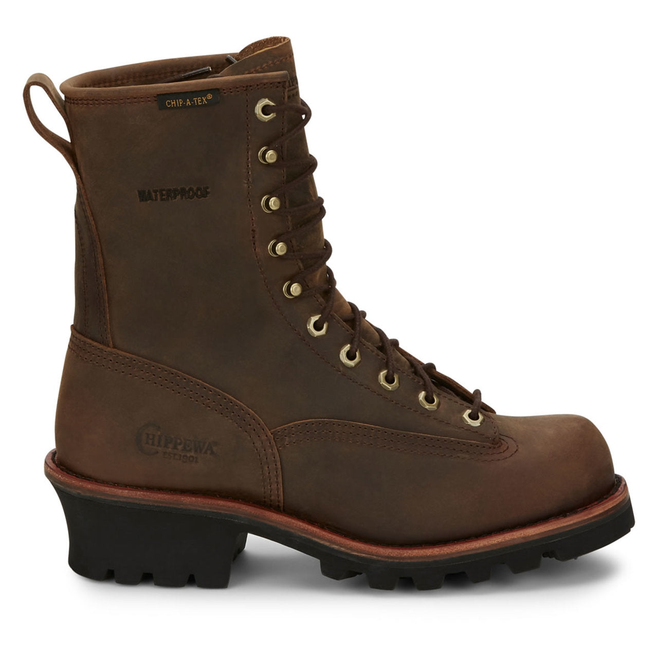 Chippewa Men's Paladin 8" Logger EH Waterproof Soft Toe Boots, 73100 ...